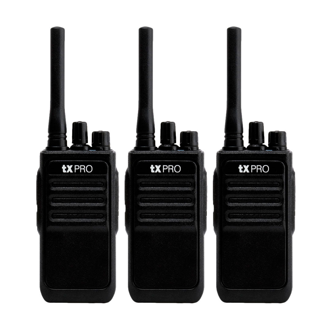 TXPRO TX320 PACK 3 Radio portátil profesional UHF 16 canales programab