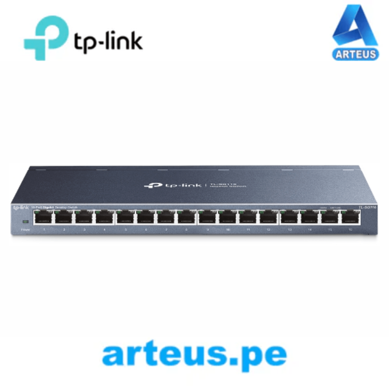 Tp Link Tl Sg116p Conmutador De Escritorio Gigabit De 16 Puertos Con