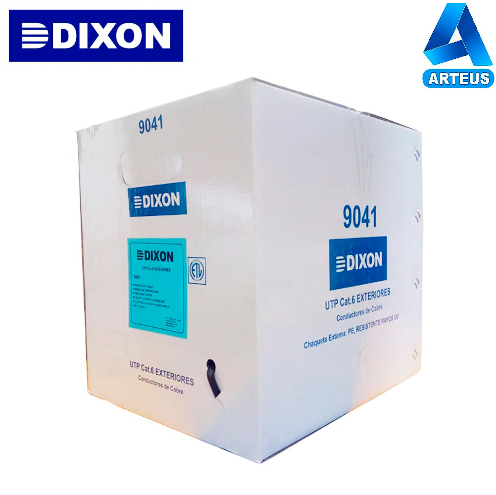 DIXON 9041 - CABLE DE RED UTP CATEGORIA 6 305M- NEGRO - EXTERIOR - COB