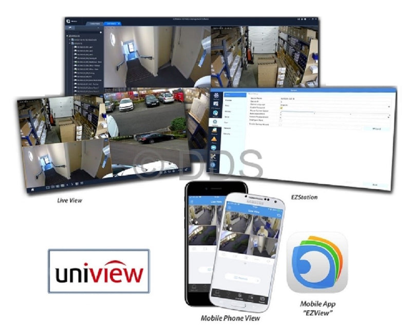 UNIVIEW NVR301-08S3, NVR Grabador 8 canales 4K 64Mbps 1HDD máximo 8TB ONVIF
