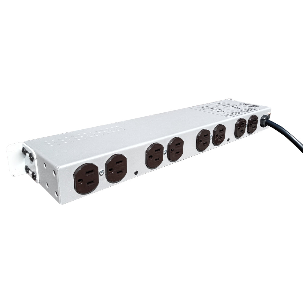 QUEST MH-4713-G Multitoma Electrica Horizontal 10 tomas NEMA5-15R 125V