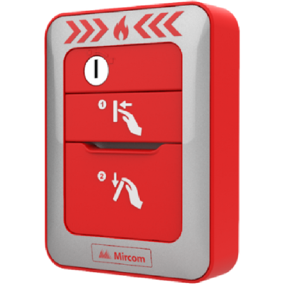 MIRCOM MIX-810MPU, Estación manual direccionable certificada doble ...