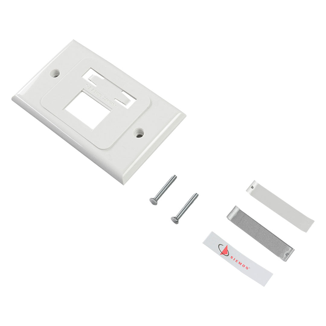 SIEMON MX-HFP-02-02B Faceplate Placa de Pared MAX Horizontal 2 puertos