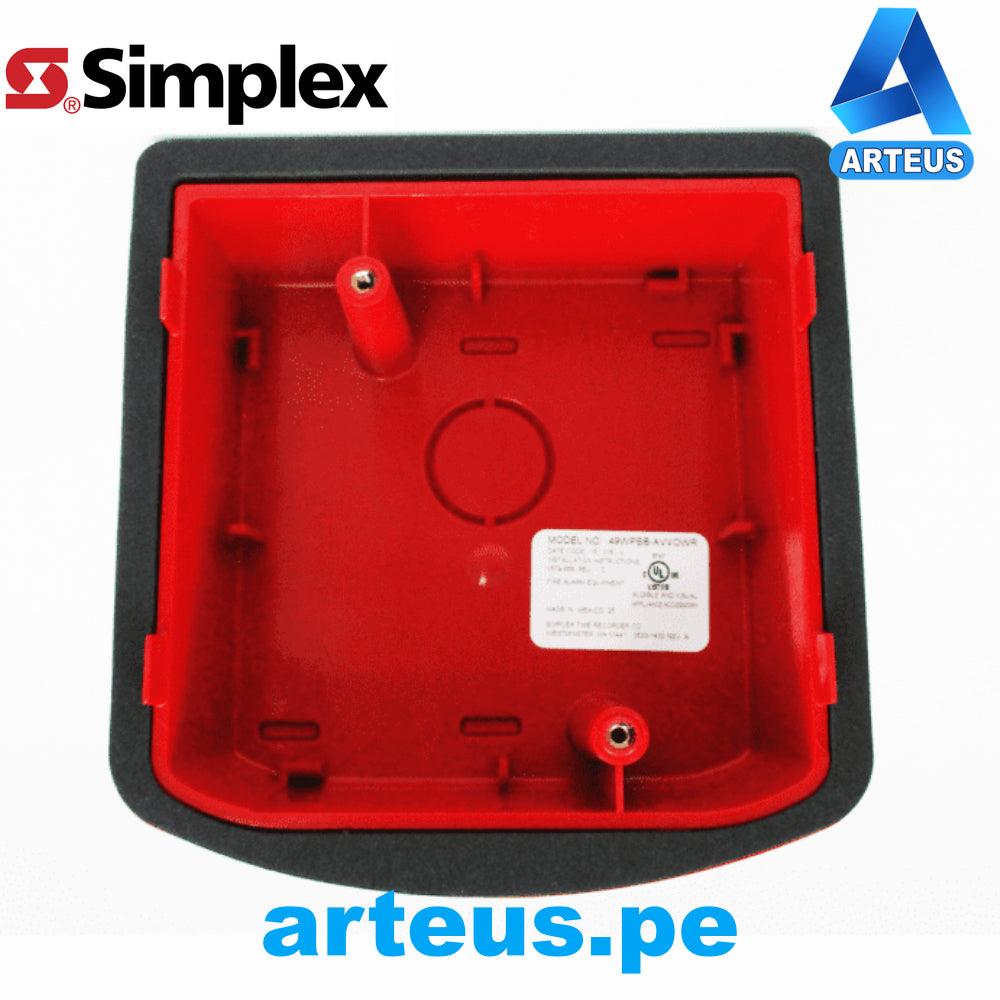 Caja posterior para sirena estrobo SIMPLEX 49WPBB-AVVOWR Weatherproof