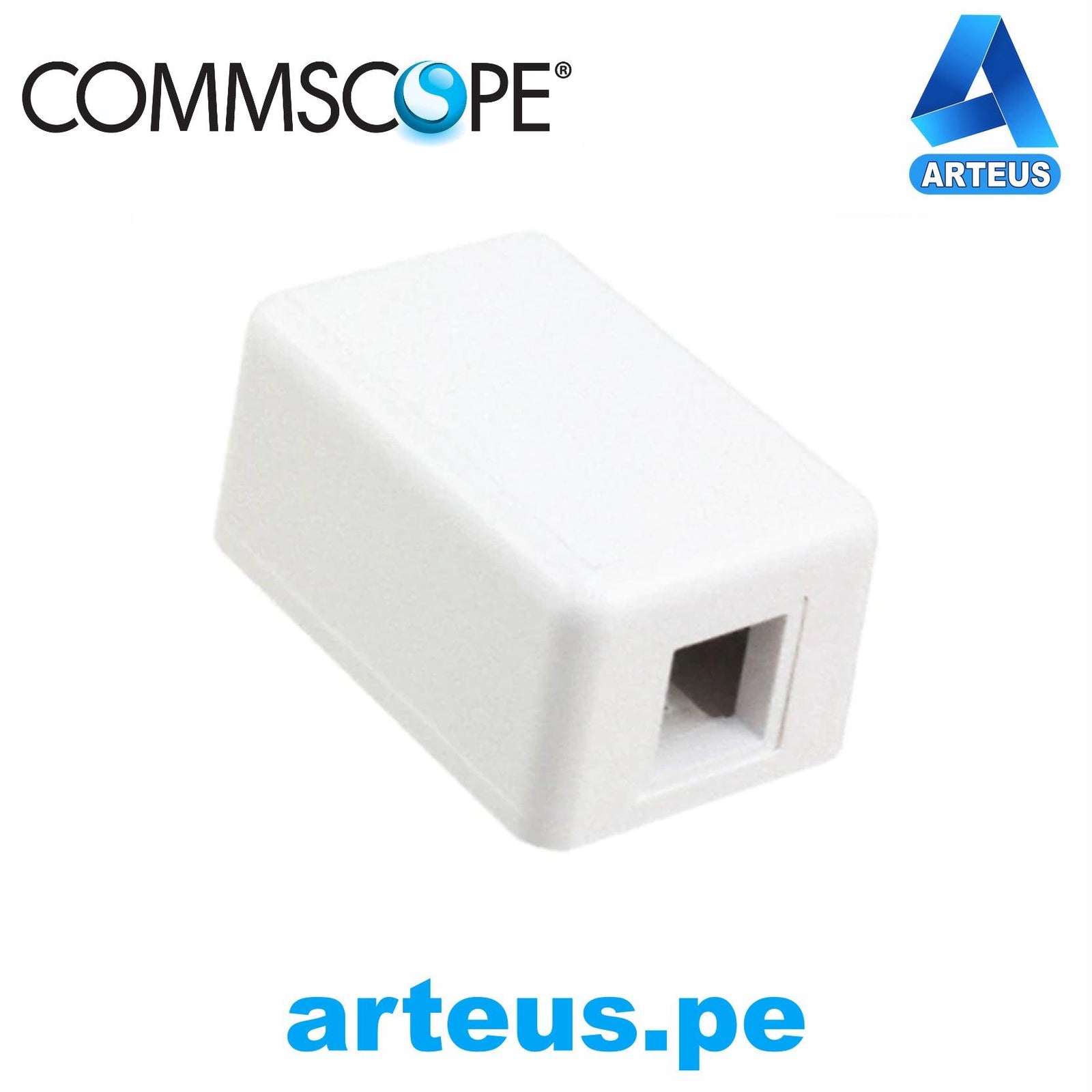 COMMSCOPE 1-1116697-3, Roseta adosable a (1 puerto) blanco