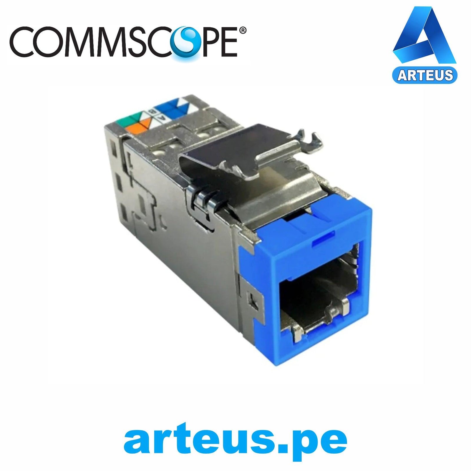 COMMSCOPE 2153449-6, Jack blindado cat6a rj-45 slx | azul