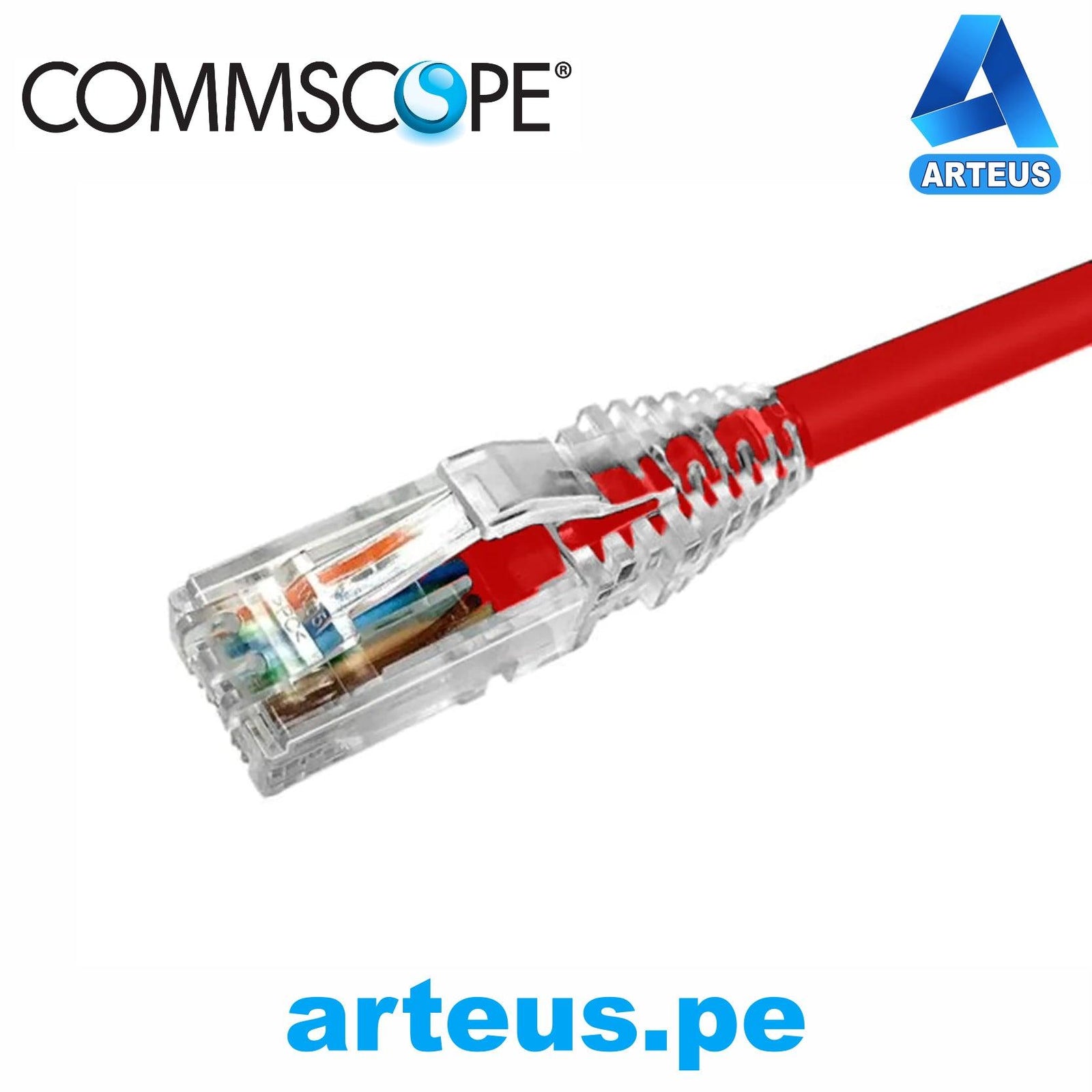 COMMSCOPE CO155D2-07F006, Patch cord cat 5e - u/utp | 1.8mtrs| rojo