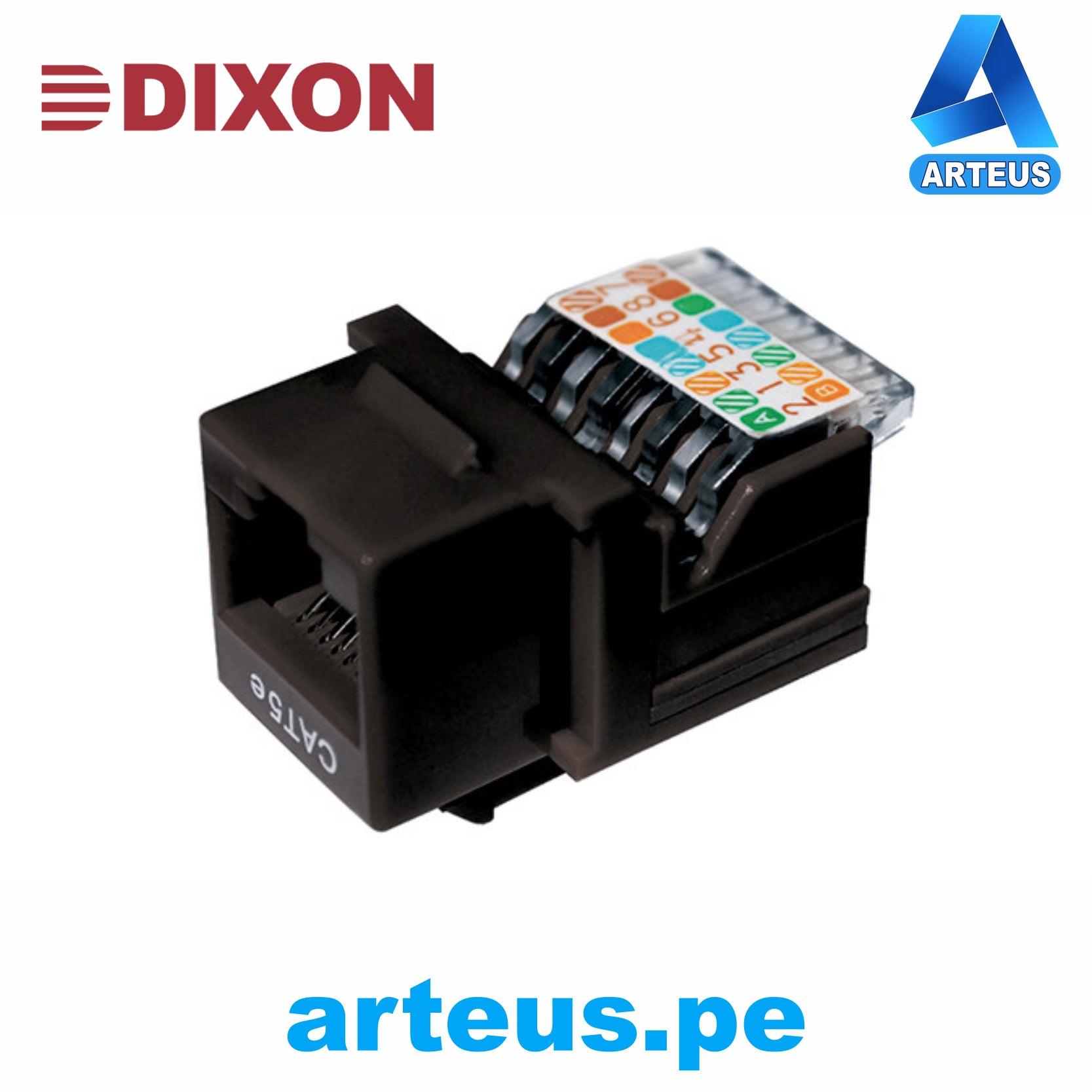 DIXON KJ7-CE-US/BKN, Conector rj45 cat.5e | preto | sob pressão