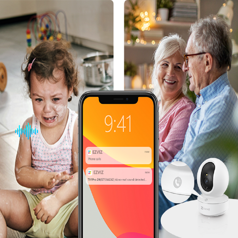 EZVIZ CS-H7c-R100-8G44WF DUAL 2K Cámara de Seguridad WIFI doble lente ...