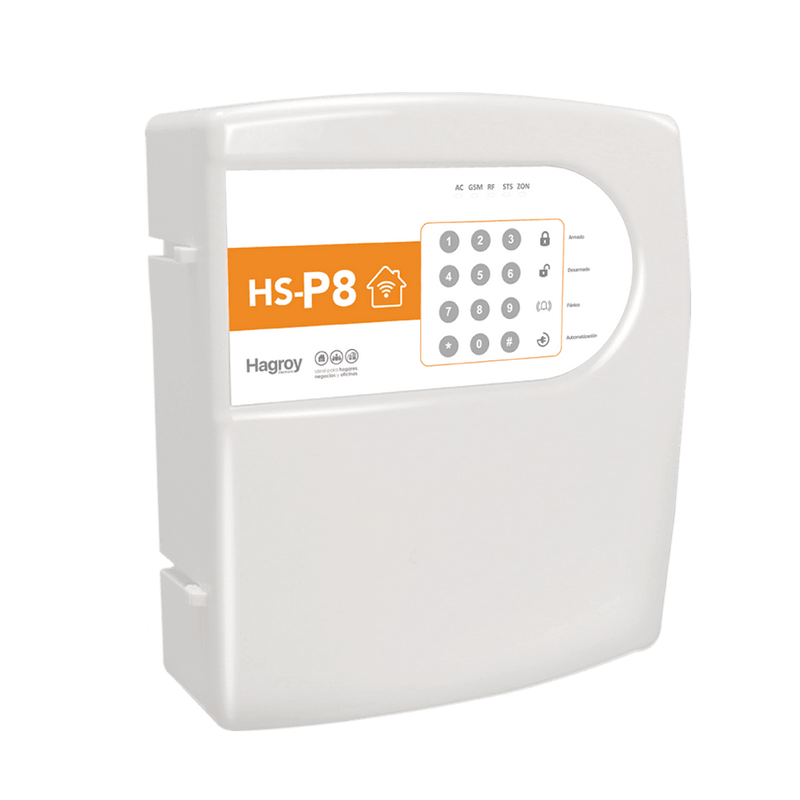 HAGROY HG-AR-HSP8 - Panel de alarma Smart hibrido p8 central de 8 zonas ...