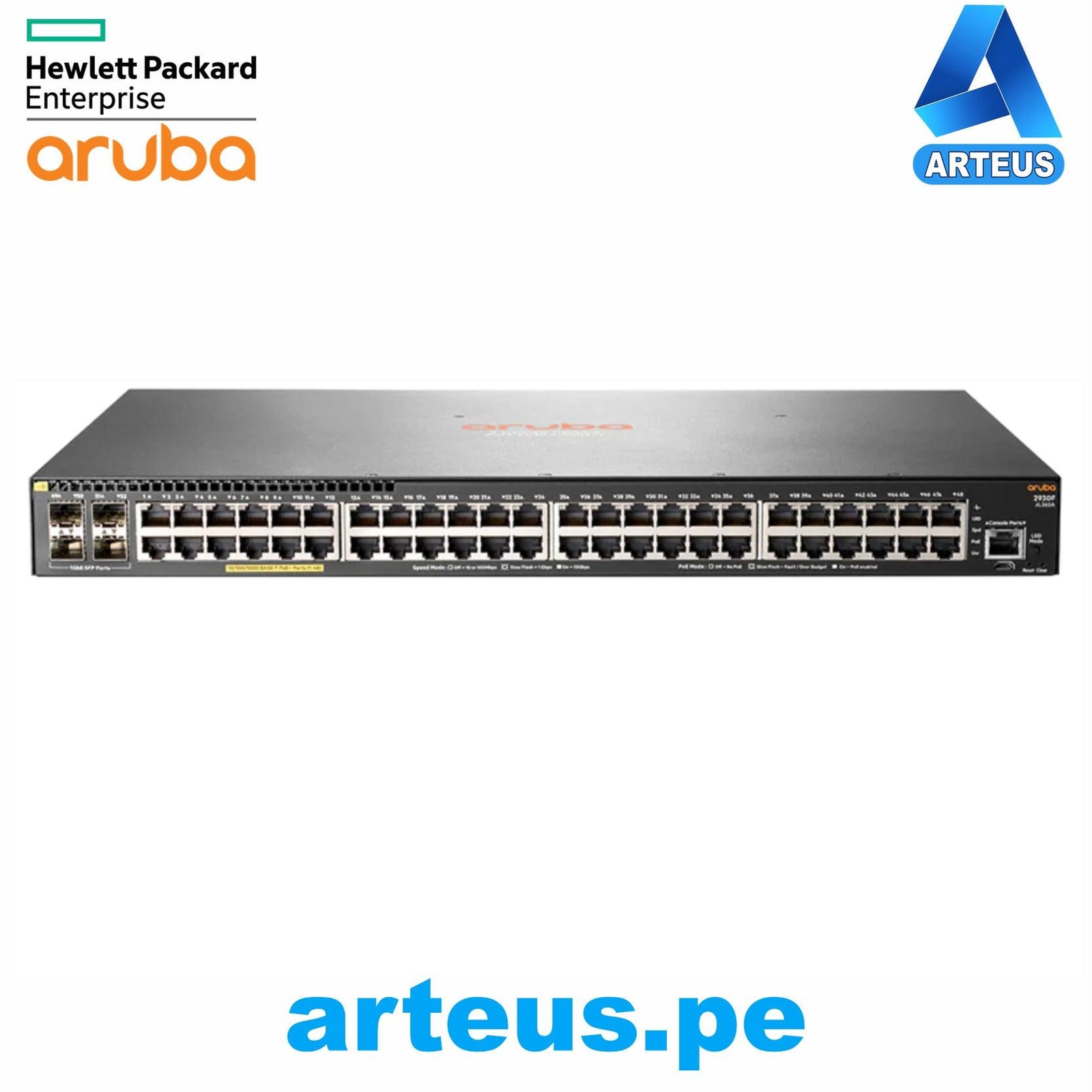HPE ARUBA JL262A - Switch HPE Aruba 2930F, 48 PUERTOS RJ-45 GbE, 4 SFP