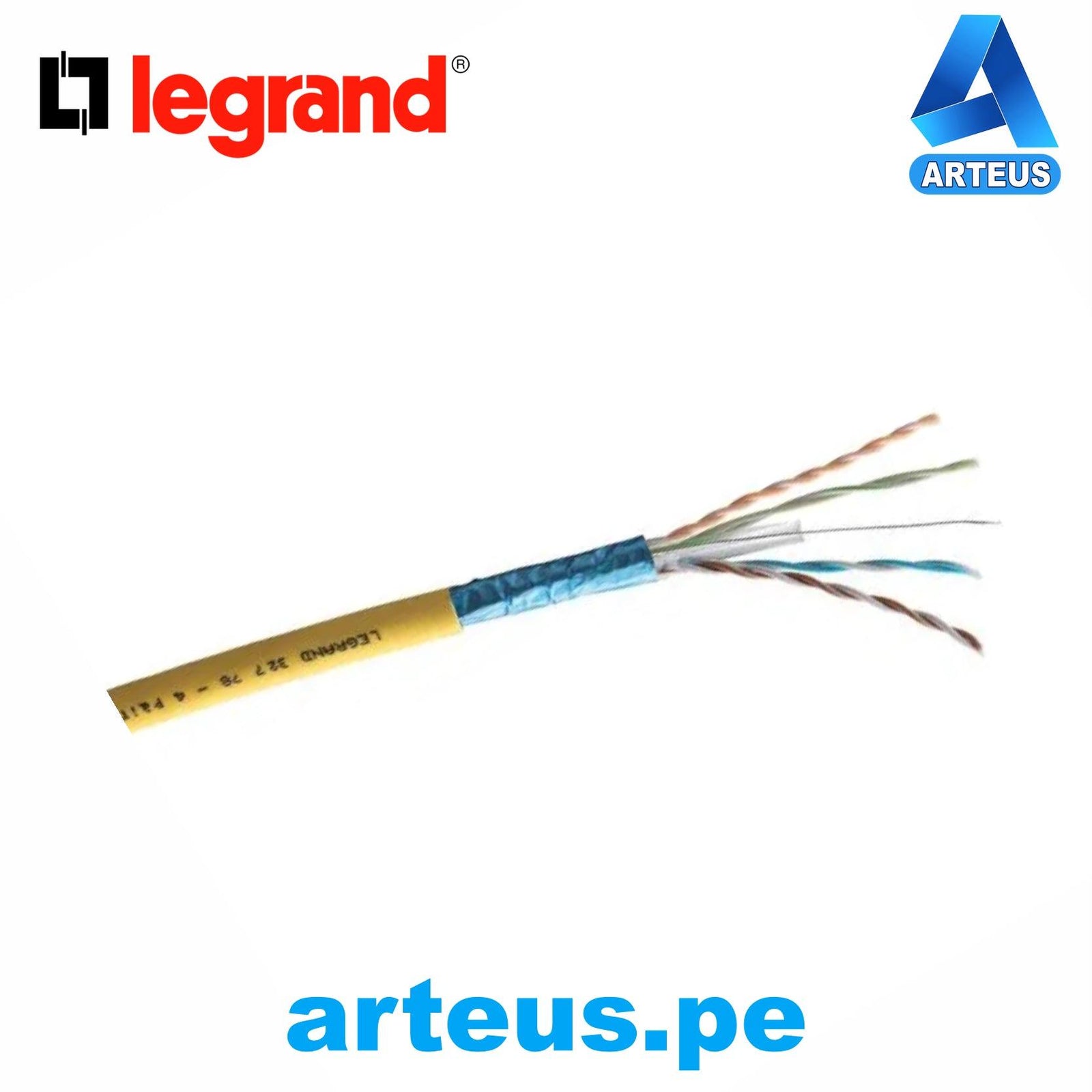 LEGRAND LE-032778, Cable F/UTP CAT 6A LSZH-1 23AWG Rollo x 500mts amarillo