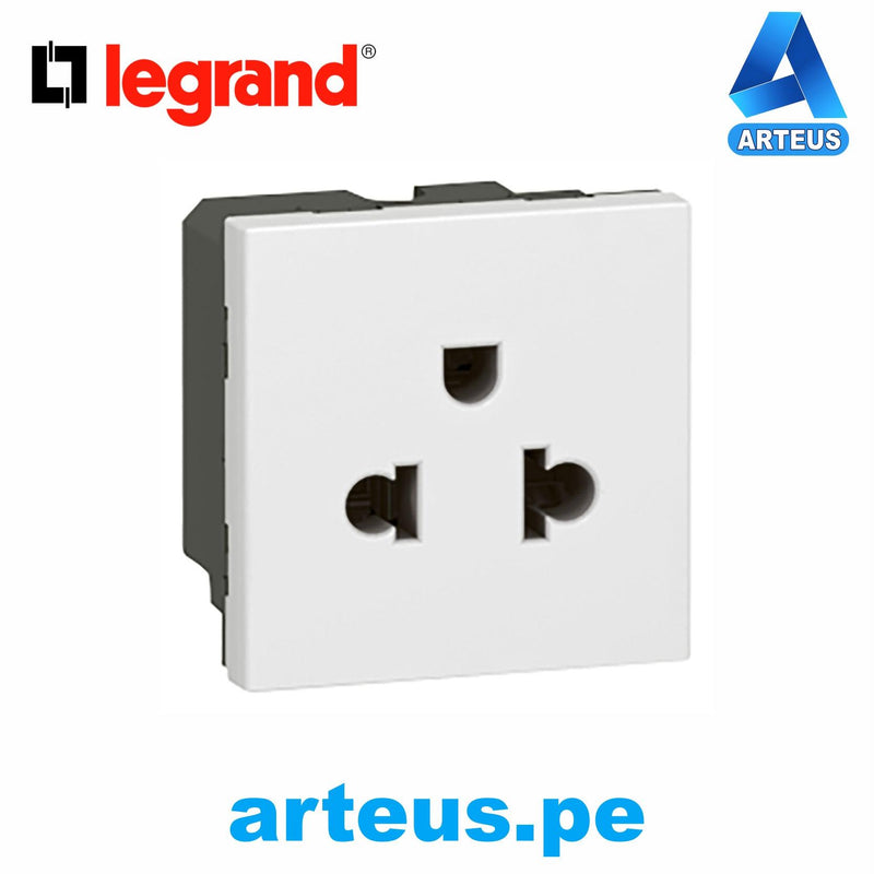 LEGRAND 077502 - Toma universal 2p+t mosaic - 2 modulos blancos