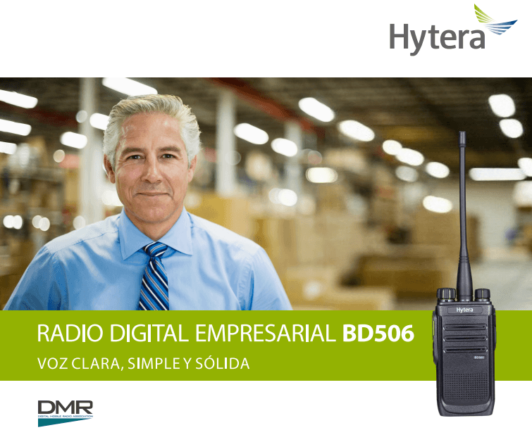 HYTERA HY-BD506-UHF, Radio Digital de Frecuencia UHF 400-470MHz DMR 2 IP54. Empresarial