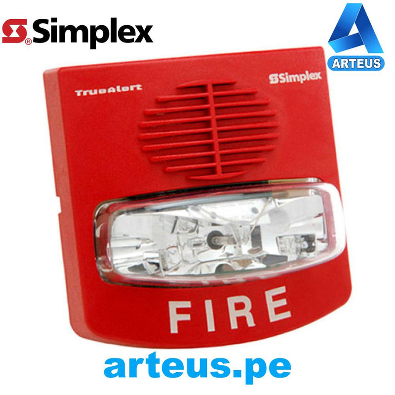 Sirena con luz estrobo direccionable SIMPLEX 49AV-WRF para uso en pared ...