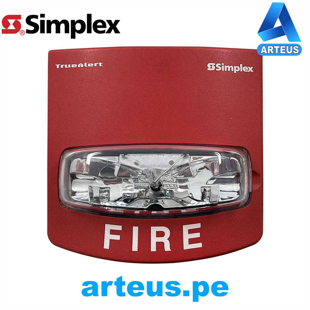 Sirena con luz estrobo SIMPLEX 4906-9101 color rojo para uso en pared