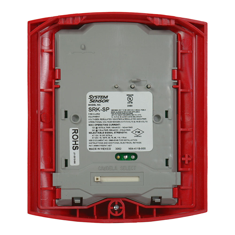 SYSTEM SENSOR SRK-SP Luz estrobo para exterior rojo