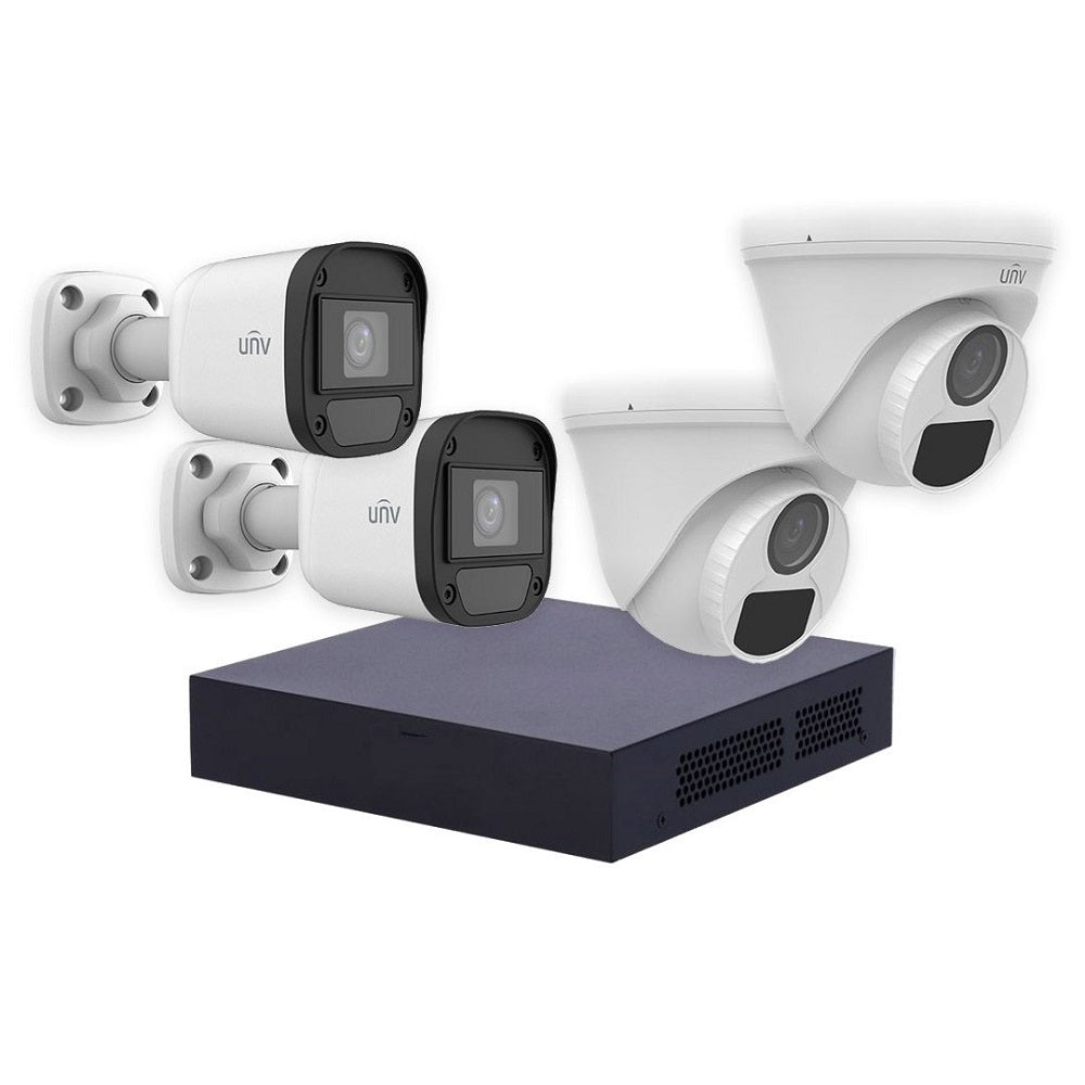 UNIVIEW KIT-TVI-1 cámara de seguridad analógico 2MP: XVR 4ch+2Int+2Ext
