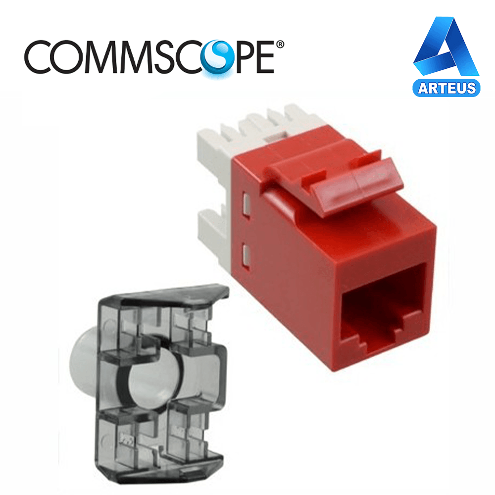 COMMSCOPE 1375055-7, Jack Cat 6 RJ45 SL modular rojo