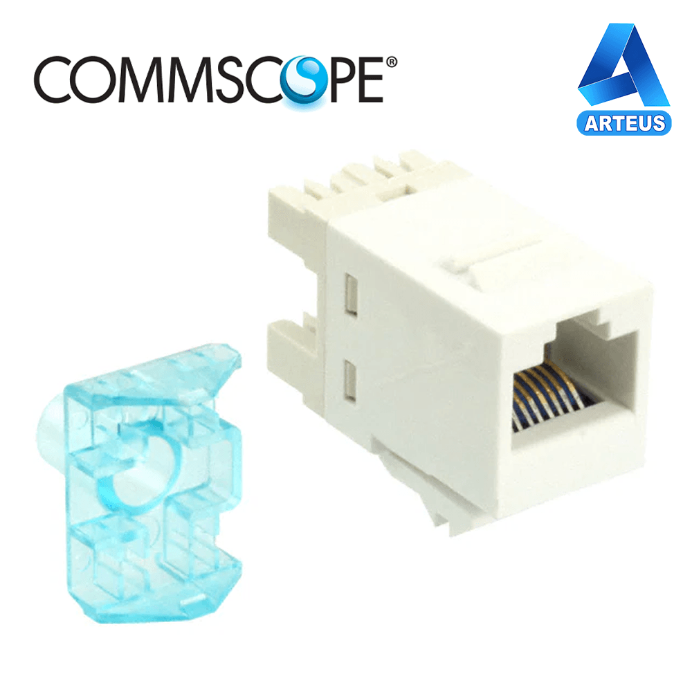 COMMSCOPE 1375191-1, Jack rj45 cat 5e sl modular blanco
