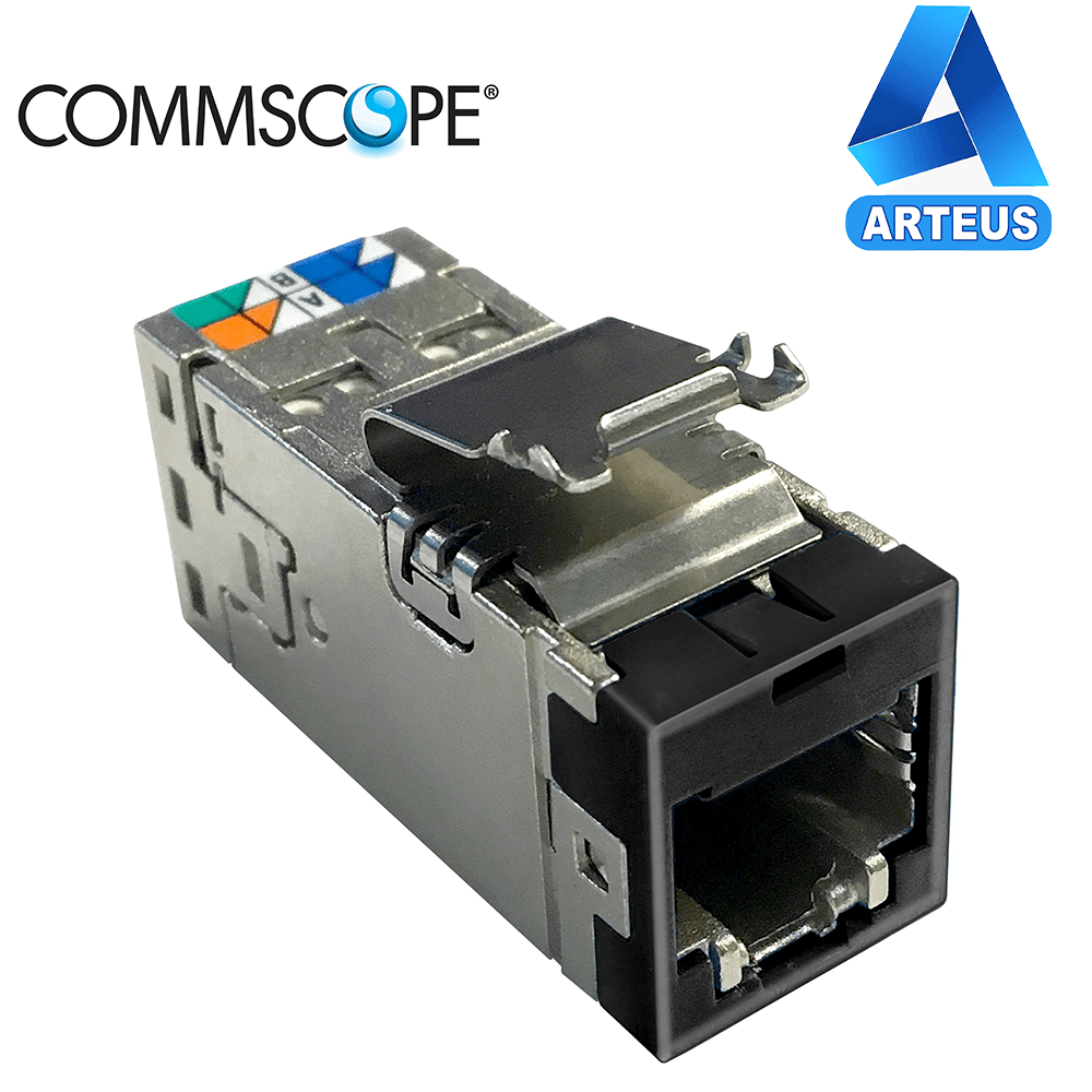 COMMSCOPE 2153449-2 Jack Blindado Cat6A RJ45 SLX Negro