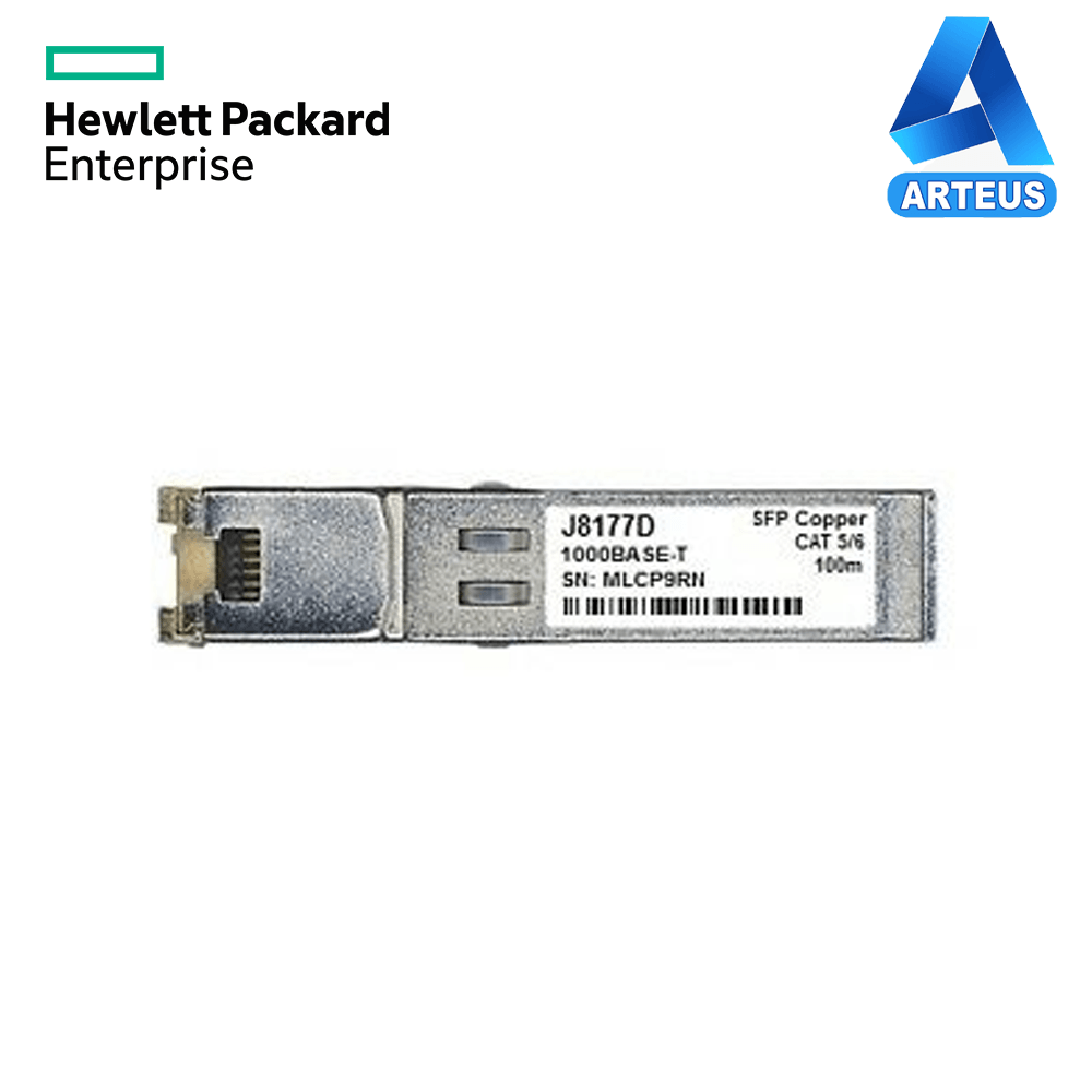 HPE ARUBA J8177D, Transceiver 1G SFP, RJ45, 1000Base-T, CAT 5E