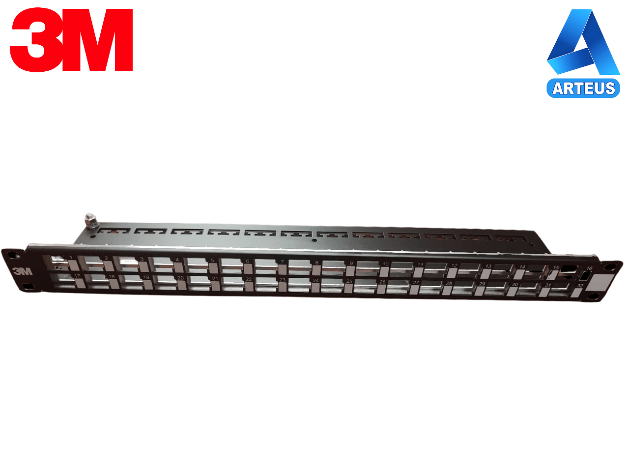 Patch panel blindado de 32 puertos Cat 6/6A 3M VOLPPHDBF32K Panel de ...